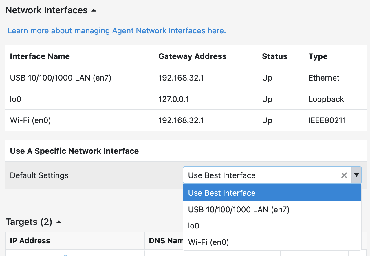 Network Interface Selection